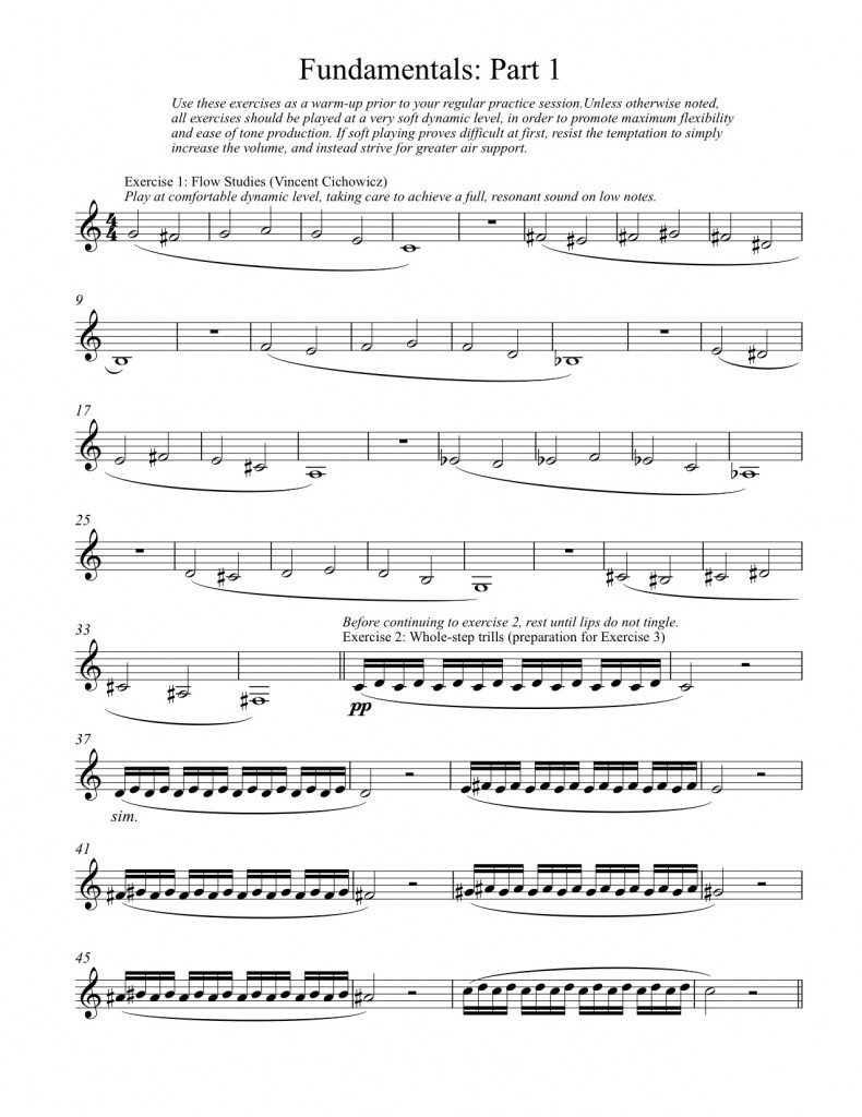 Suggested Exercises – The Trumpet Pedagogy Project